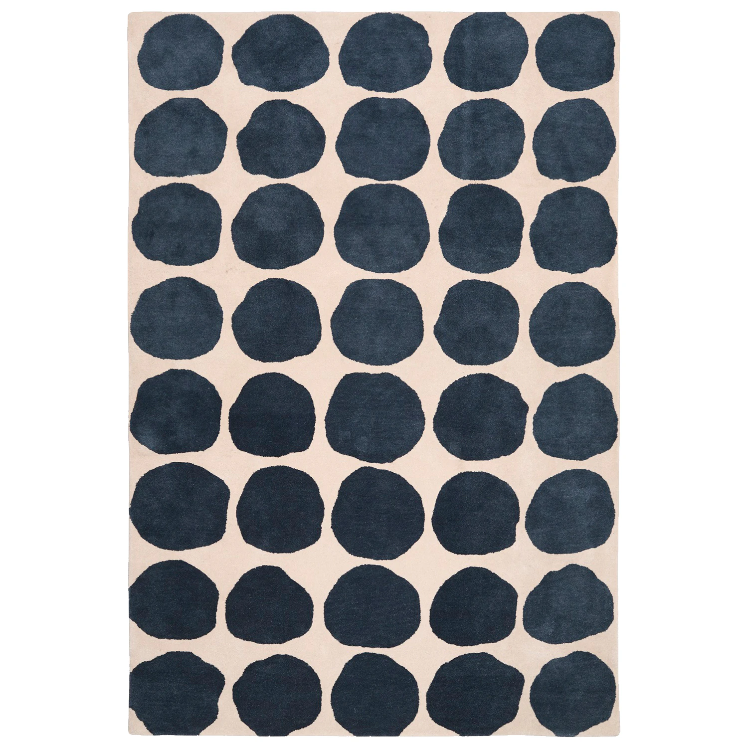 Dots Teppe 230X320, Light Khaki/Blue Melange | RoyalDesign.no